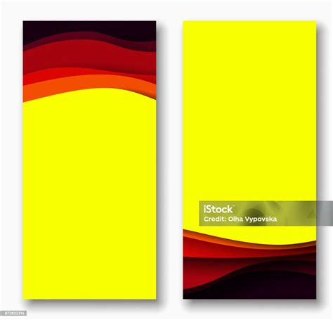 3d 추상적인 배경을 종이 수직 전단지 잘라 모양 벡터 디자인 레이아웃 0명에 대한 스톡 벡터 아트 및 기타 이미지 0명 공예 구멍 Istock