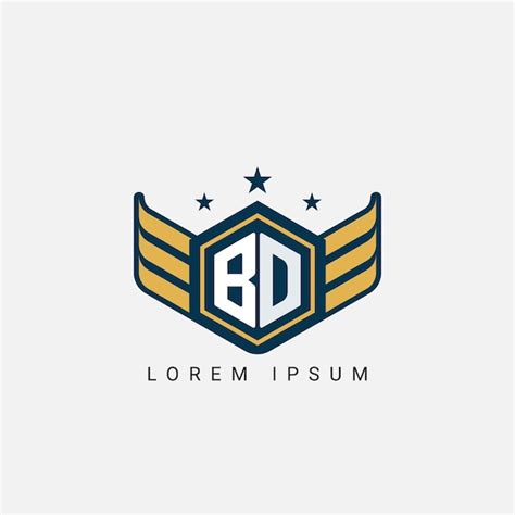 Premium Vector Alphabet Letter Bd Db B D Logo Hexagon Shape Concept