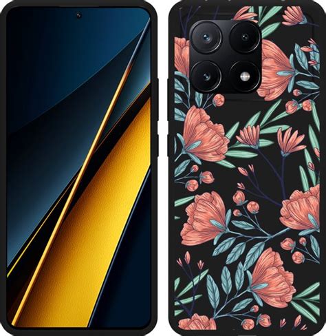 Cazy Hoesje Zwart Geschikt Voor Xiaomi Poco X6 Pro Poppy Roses Bol