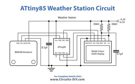 Attiny85 Weather Station With Sd1331 Oled Display Attiny85 Weather Station With Sd1331 Oled Display
