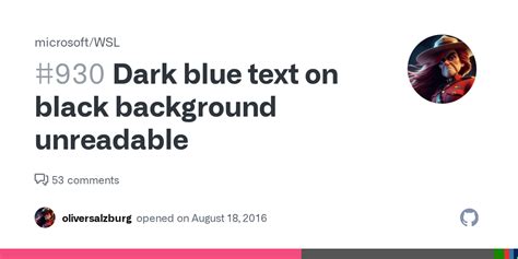 Dark Blue Text On Black Background Unreadable · Issue 930 · Microsoft