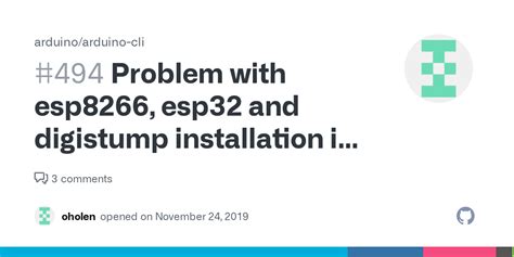 Problem With Esp Esp And Digistump Installation In Arduino Cli Issue Arduino
