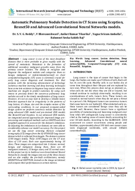 Pdf Automatic Pulmonary Nodule Detection In Ct Scans Using Xception