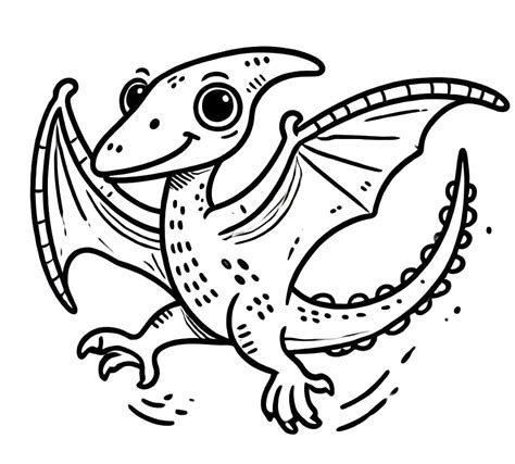 Cute Pterodactyl Coloring Page Download Print Or Color Online For Free