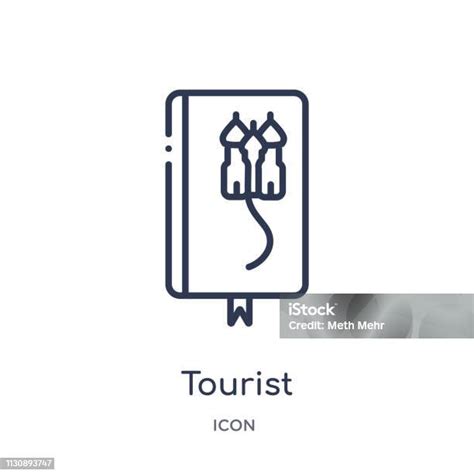 건축 및 여행 개요 컬렉션에서 선형 관광 아이콘입니다 얇은 라인 관광 벡터 흰색 배경에 고립입니다 관광 유행 그림 걷기에 대한 스톡 벡터 아트 및 기타 이미지 Istock