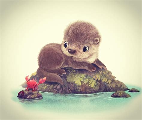 A Little Otter Fresh From A Bath This Little Guy Is Just One Of Many