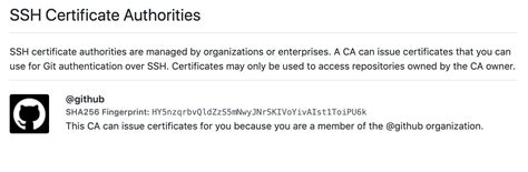 Ssh Certificate Authentication For Github Enterprise Cloud The Github