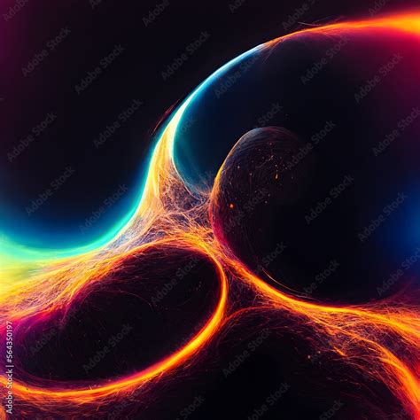 Linewave Particles In The Space Spacecolorful Abstract Back Background Design Pattern Digital