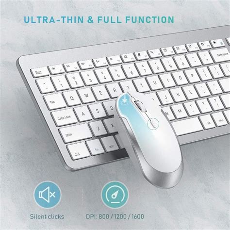 2127 Seenda Rechargeable Wireless Keyboard Mouse Combo Full Size Cordless Keyboard And Mouse Sets