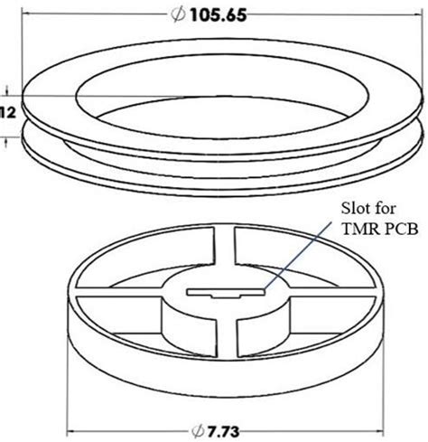 3d Drawing Of Our Tmr Based Pec Ndt Probe The Top One Is The Coil