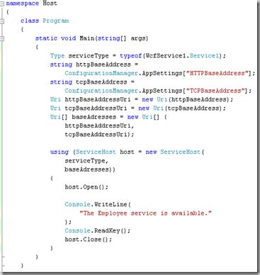 Hosting The WCF Service In NET Executable TechBubbles