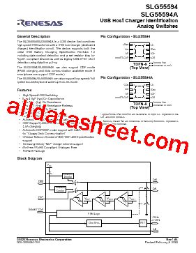SLG55594 Datasheet PDF Renesas Technology Corp