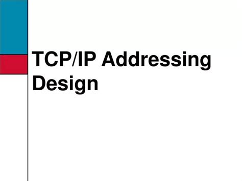 PPT TCP IP Addressing Design PowerPoint Presentation Free Download ID