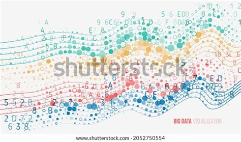 Information Analytics Concept Abstract Stream Information Stock Vector