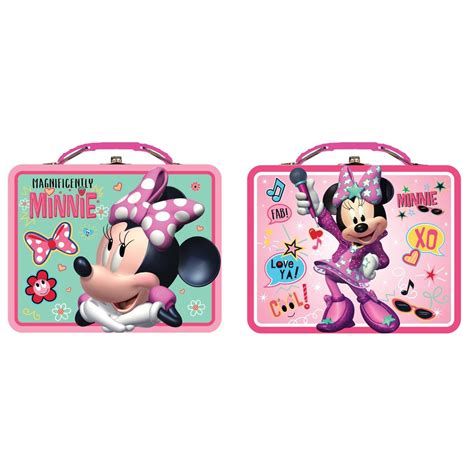 Minnie Mouse Tin Lunch Box Set Entertainment Earth
