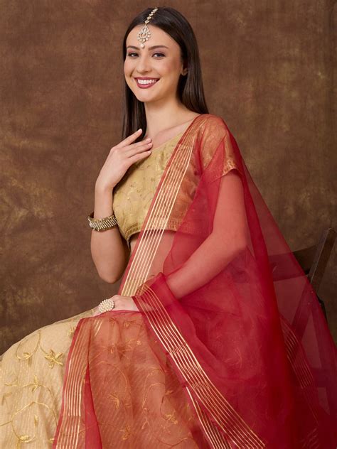 Yellow Organza Dupatta Dupatta Bazaar