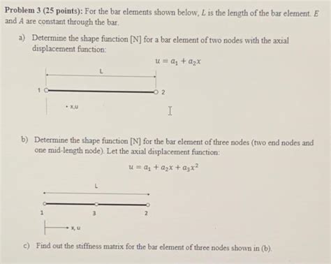 Solved Problem Points For The Bar Elements Shown Chegg