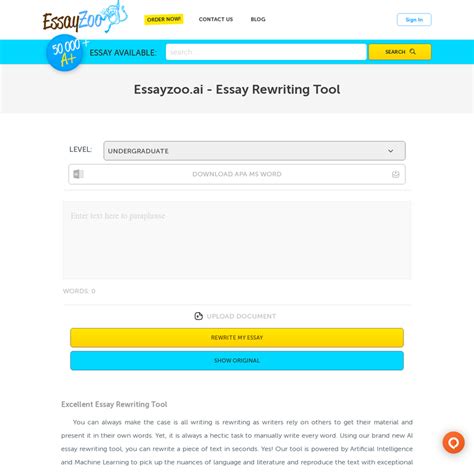 Essay Rewriter Ai Essay Writing Tool Toolpilot