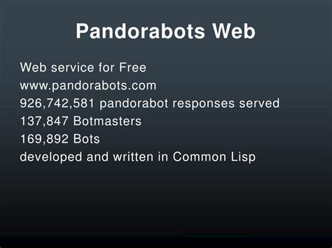 Ppt Pandorabots Powerpoint Presentation Free Download Id4389562