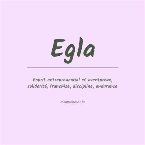 Signification du Prénom Egla