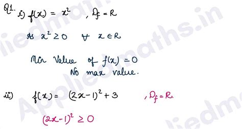 Class CBSE Applied Maths Application Of Derivatives Exercise