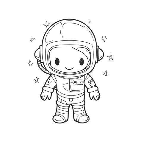 우주 비행사 소년 개요 스케치 드로잉의 귀여운 색칠 페이지 벡터 미적 우주 비행사 그림 미적 우주 비행사 개요 미적 우주 비행사 스케치 Png 일러스트 및 벡터 에