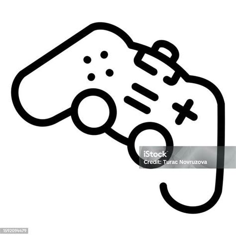 게임 조이스틱 라인 아이콘입니다 흰색으로 분리된 콘솔 벡터 그림을 재생합니다 게임 패드 개요 스타일 및 응용 프로그램을 위해 설계되었습니다 Eps 10 도박에 대한 스톡