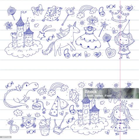 유니콘 드래곤 소녀 벽지 아기 샤워 초대장 유치원 유치원 보육 생일 학교 파티 귀여운 공주 아이콘 설정 2 3 살에 대한 스톡 벡터 아트 및 기타 이미지 Istock