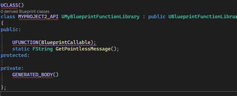 c i created this new blueprint function library and made a simple