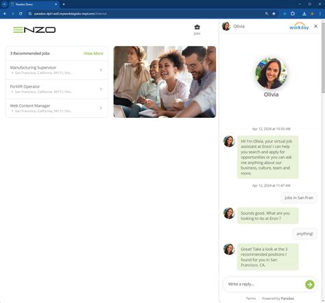 Paradox Widget For Workday External Career Sites Workday Marketplace