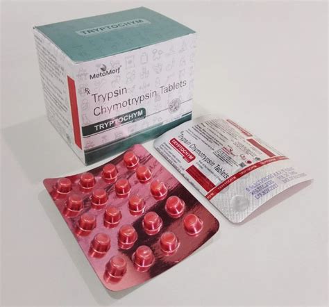 Trypsin Chymotrypsin Tablet 100000 Au At ₹ 4160box Trypsin