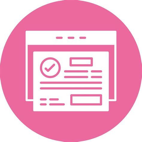A Pink Circle With A Check Mark On It 52258600 Vector Art At Vecteezy