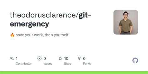 Github Theodorusclarencegit Emergency 🔥 Save Your Work Then Yourself