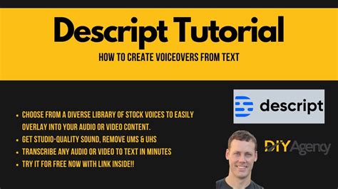 Descript Tutorial How To Create Voiceovers From Text Descript