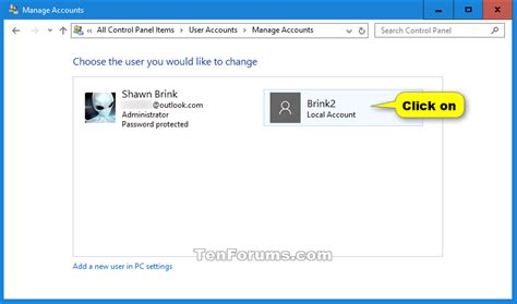 Add Password To Local Account In Windows 10 Tutorials