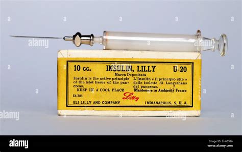 Vintage 1930s Insulin Lilly U 20 10cc 200 Units Eli Lilly And