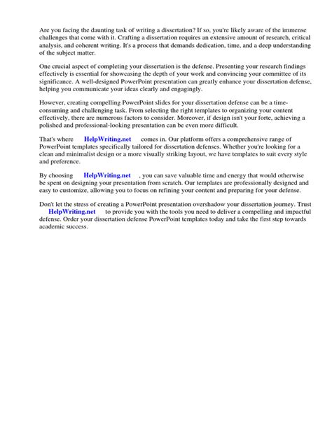 Powerpoint Templates For Dissertation Defense Pdf Thesis