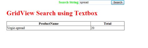 Aspnet 4 Tutorials Searching In Gridview Values Using Vbnet