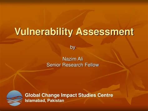 PPT Vulnerability Assessment PowerPoint Presentation Free Download ID 1160737