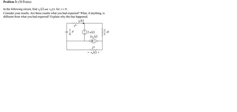 solved in the following circuit find i0 t and v0 t for t