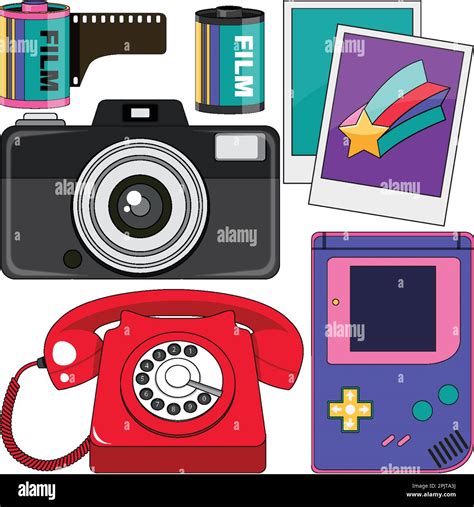 Set Of Retro Object Illustration Stock Vector Image And Art Alamy