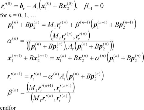 Rewritten Cg Algorithm Download Scientific Diagram