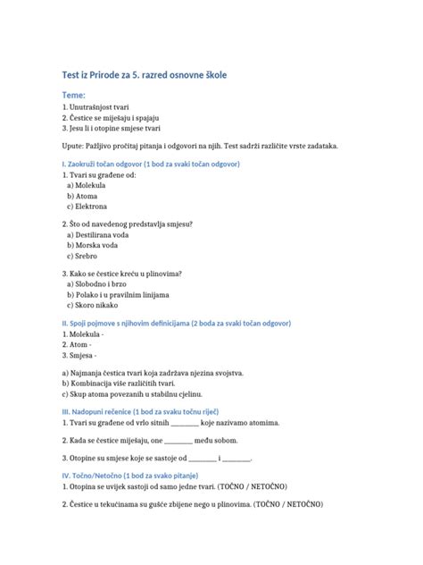 Test Priroda 5 Razred Pdf