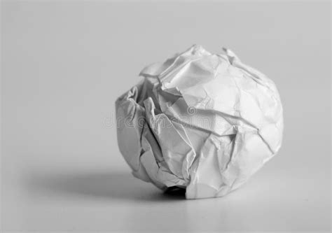 Wrinkled Paper With Paper Ball Stock Image Image Of Obsolete Sphere