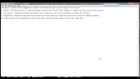 Aspnet Button Control Demo Part 1 Youtube