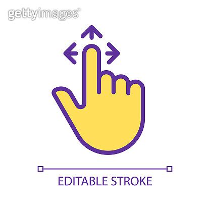 Drag pixel perfect yellow RGB color icon 이미지 게티이미지뱅크