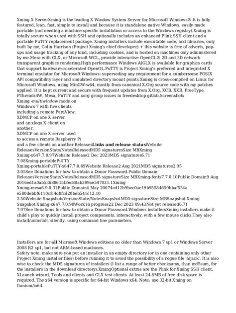 Fillable Online Xming X Server For Windows Official Website Fax Email