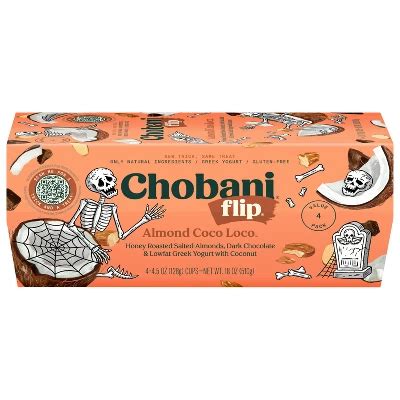 Chobani Flip Chocolate Almond Coco Loco Greek Yogurt 4ct45oz Cups