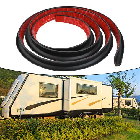 Black 2m Pvc Rubber Seal Gutter Soft Rubber For Cars Vans ，rvs Easy To