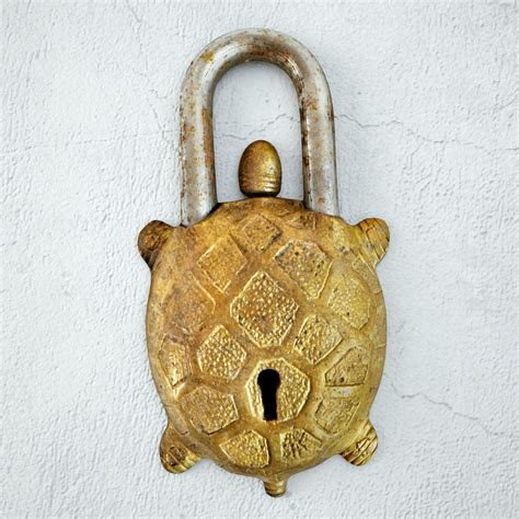 Vintage Brass India Turtle Lock D Model TurboSquid